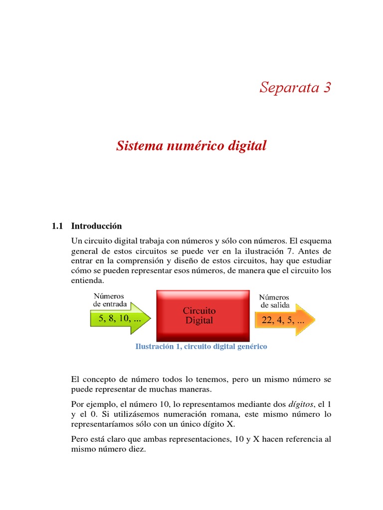 Separata 3, Sist Numer Digi v1.4 | PDF | Decimal | Matemáticas