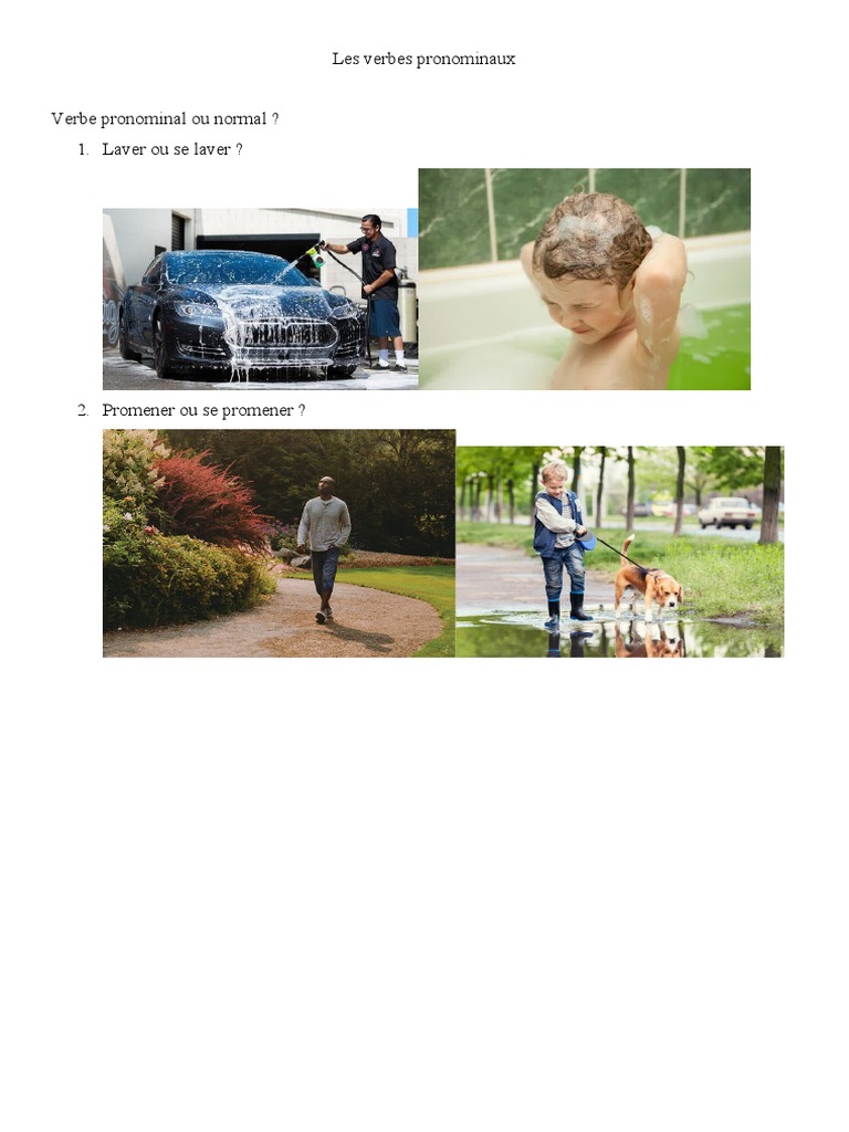 Exercices sur les verbes pronominaux | PDF | Arts du langage et discipline