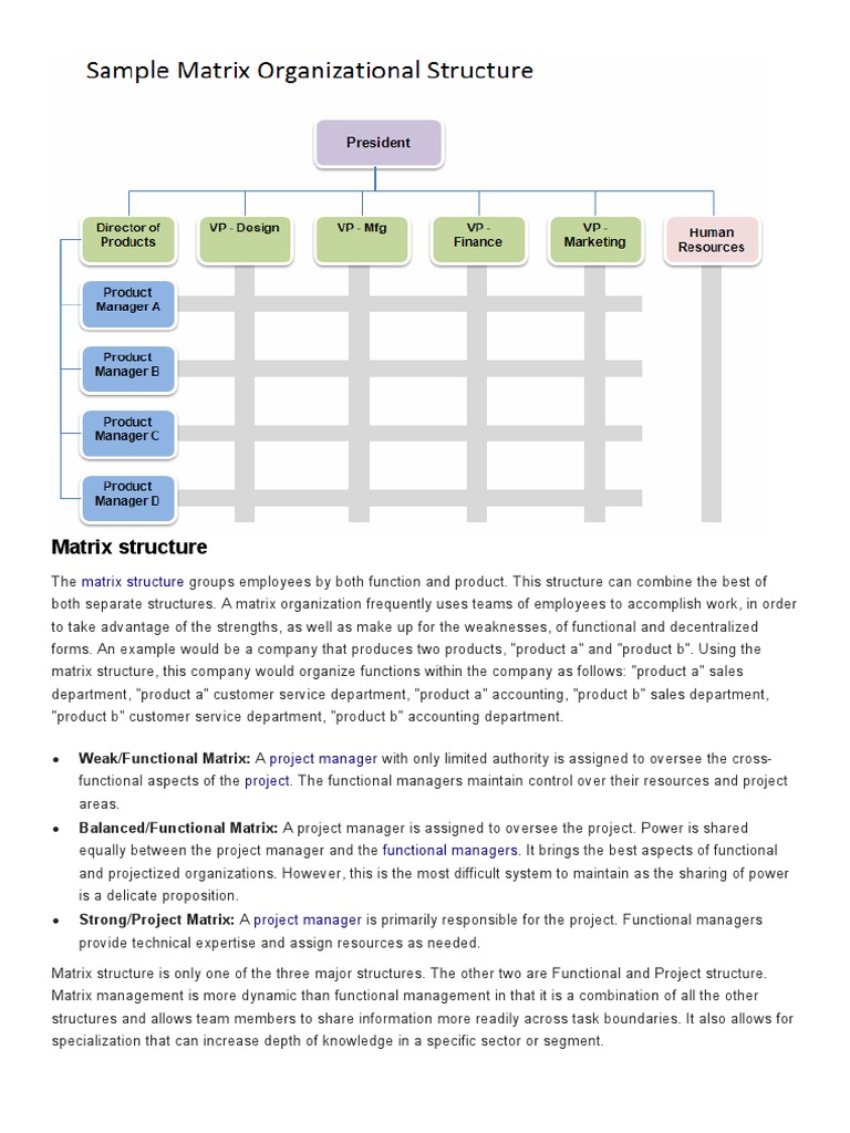 Matrix Organizational Structure | PDF | Organizational Structure ... Matrix Organizational Structure | PDF | Organizational Structure ...
