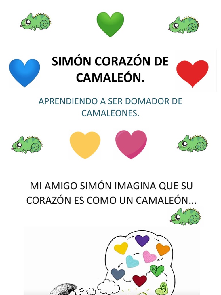 Cuento Infantil Simon Corazon de Camaleon | PDF | Poesía
