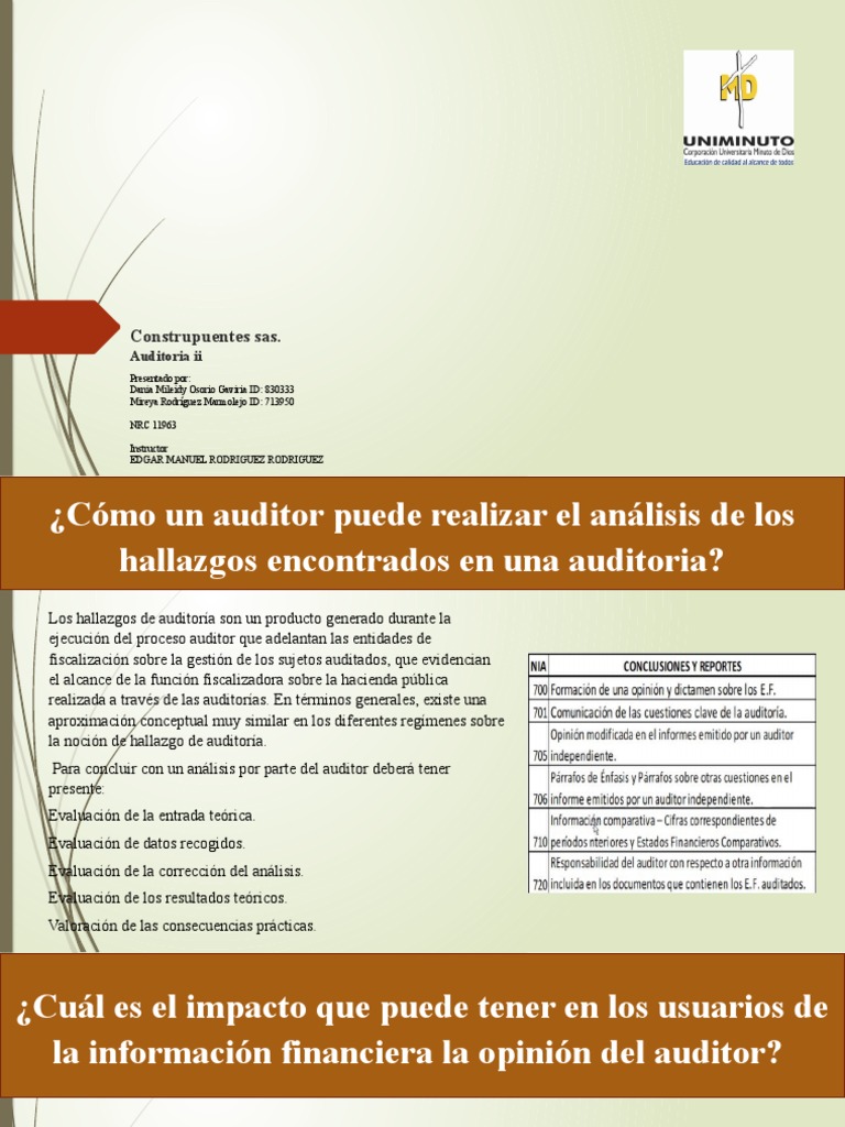 Diapositivas.. Auditoria | PDF | Auditoría | Contralor