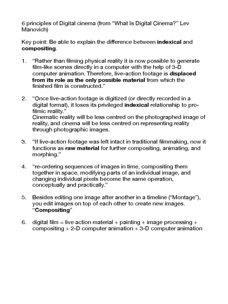 4 - Principles of Digital Cinema | PDF