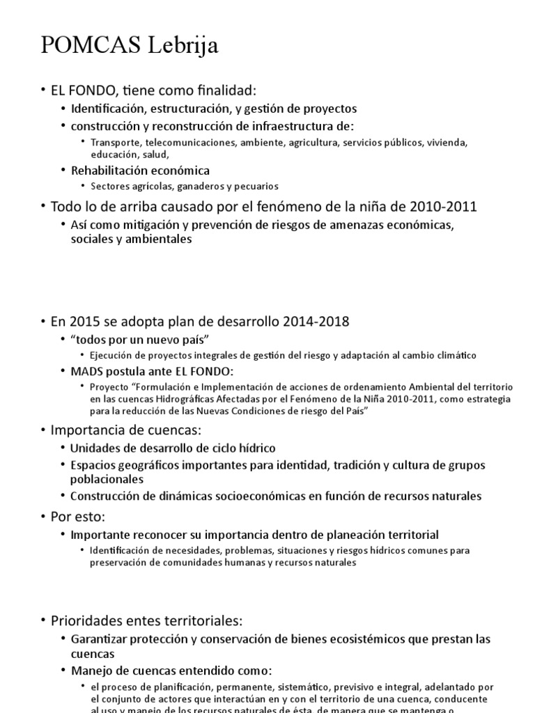 POMCA Lebrija | PDF