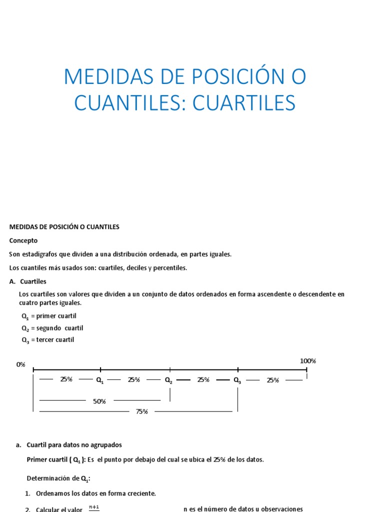 Cuartiles PDF | PDF | Cuantil | Muestreo (Estadísticas)