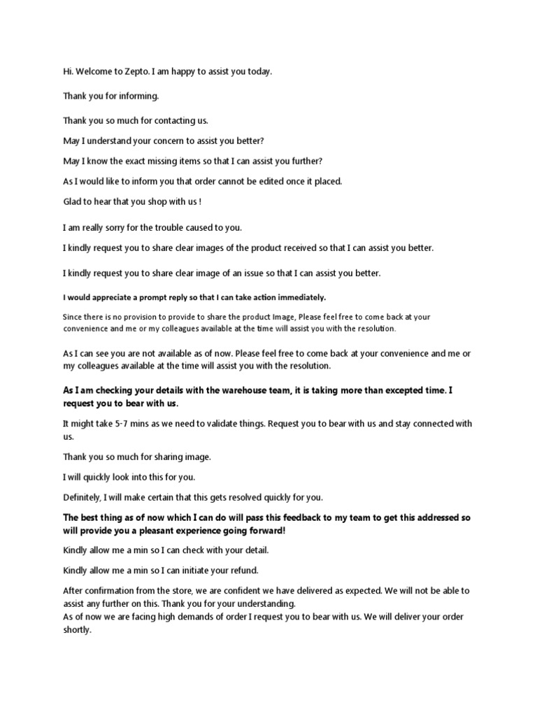 Resolving Customer Queries and Providing Support: A Record of Customer ...