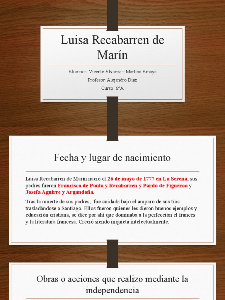 Luisa Recabarren de Marín | PDF