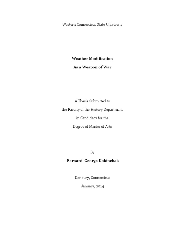 Weather Modification as Warfare Strategy | PDF | Weather | Meteorology