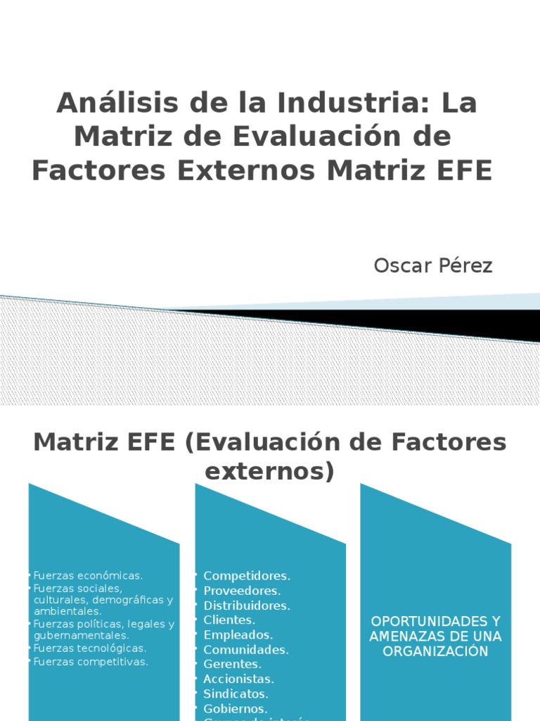 Matriz Efe y Efi | PDF | Business | Marketing