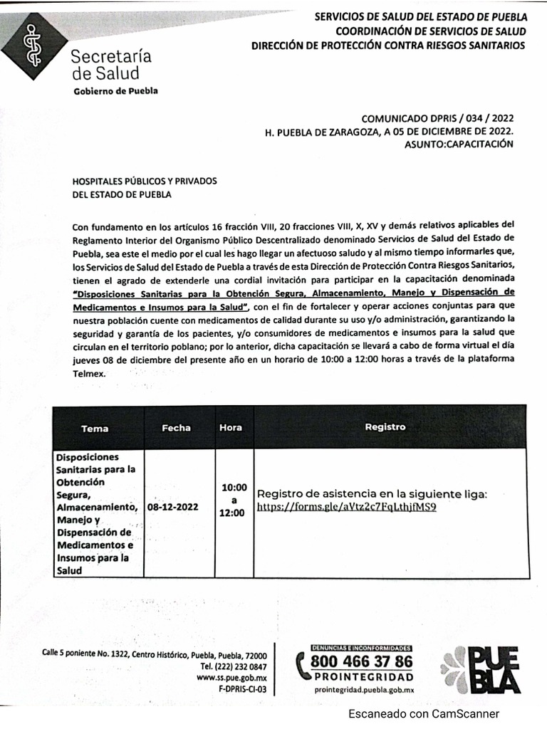 Comunicado DPRIS 034 2022 | PDF