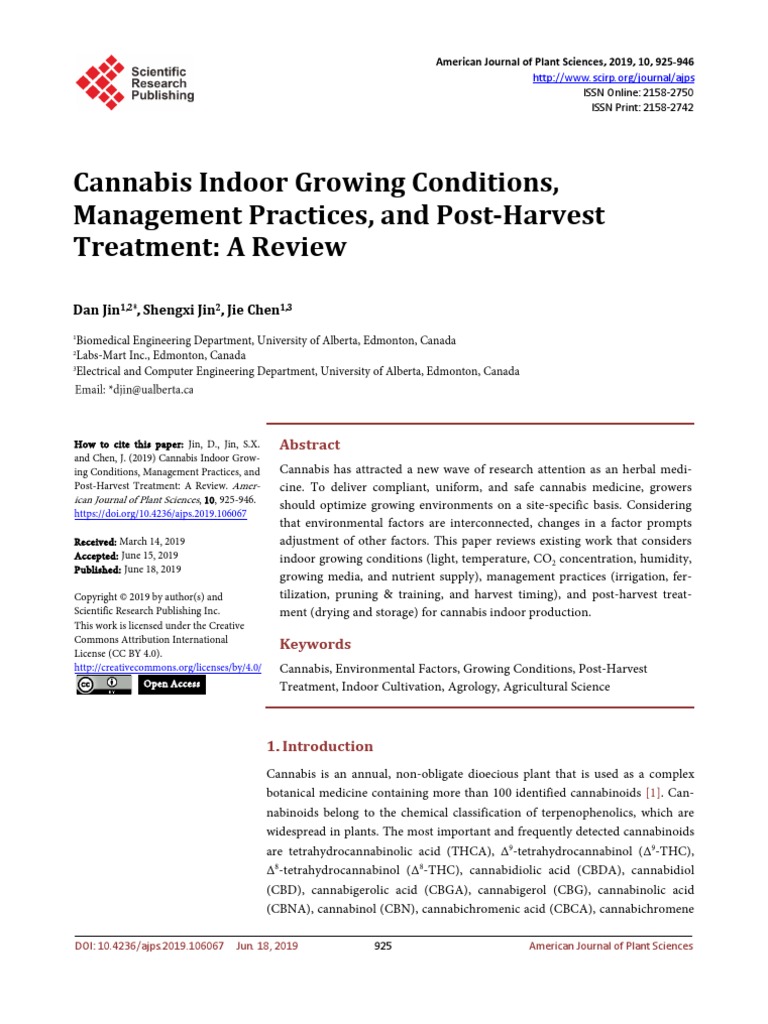 Cannabis Indoor Growing Conditions | PDF | Ultraviolet | Cannabis Cannabis Indoor Growing Conditions | PDF | Ultraviolet | Cannabis