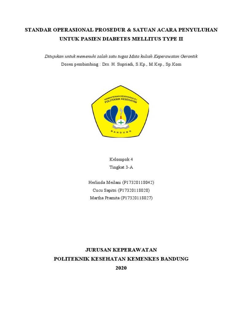 Sap Sop DM Type II - Kel 4 - 3a - PKK Gerontik | PDF