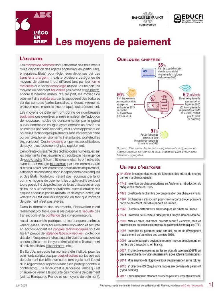 Évolution des paiements scripturaux en France | PDF | Banques | Monnaie ...