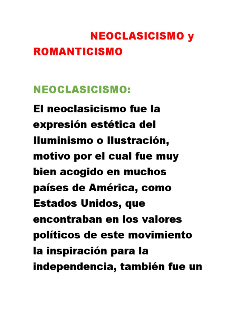 NEOCLASICISMO | PDF