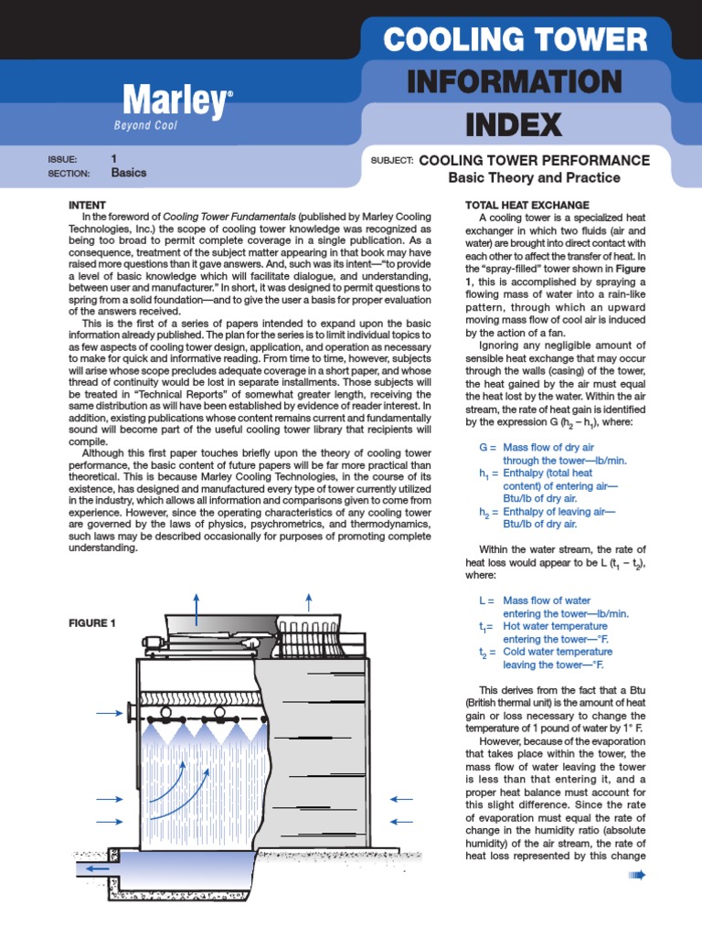 Cooling Tower Basic Theory and Practice CTII-1 | PDF | Heat | Humidity