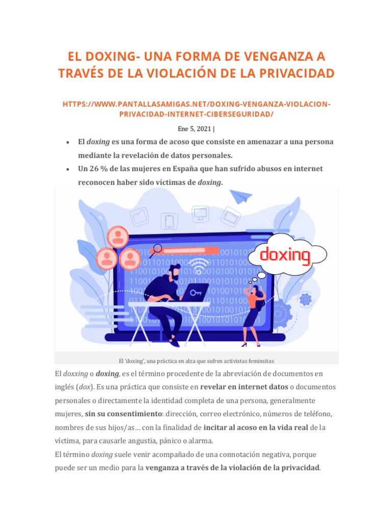 Doxing: Riesgos y Protección Online | PDF | ciberespacio