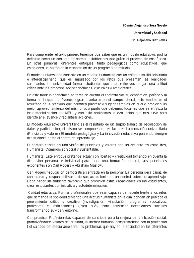 El modelo educativo universitario: Principios, enfoques y elementos para el aprendizaje ...