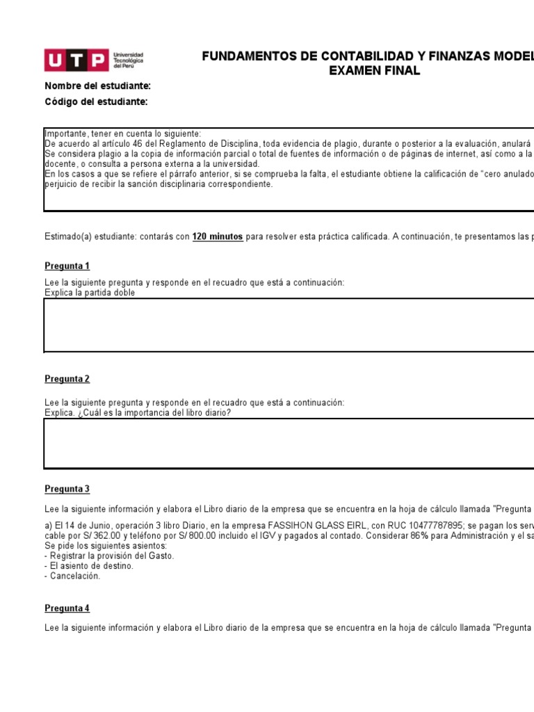 EXF Simulacro 1 Resuelto | PDF | Contabilidad | Business