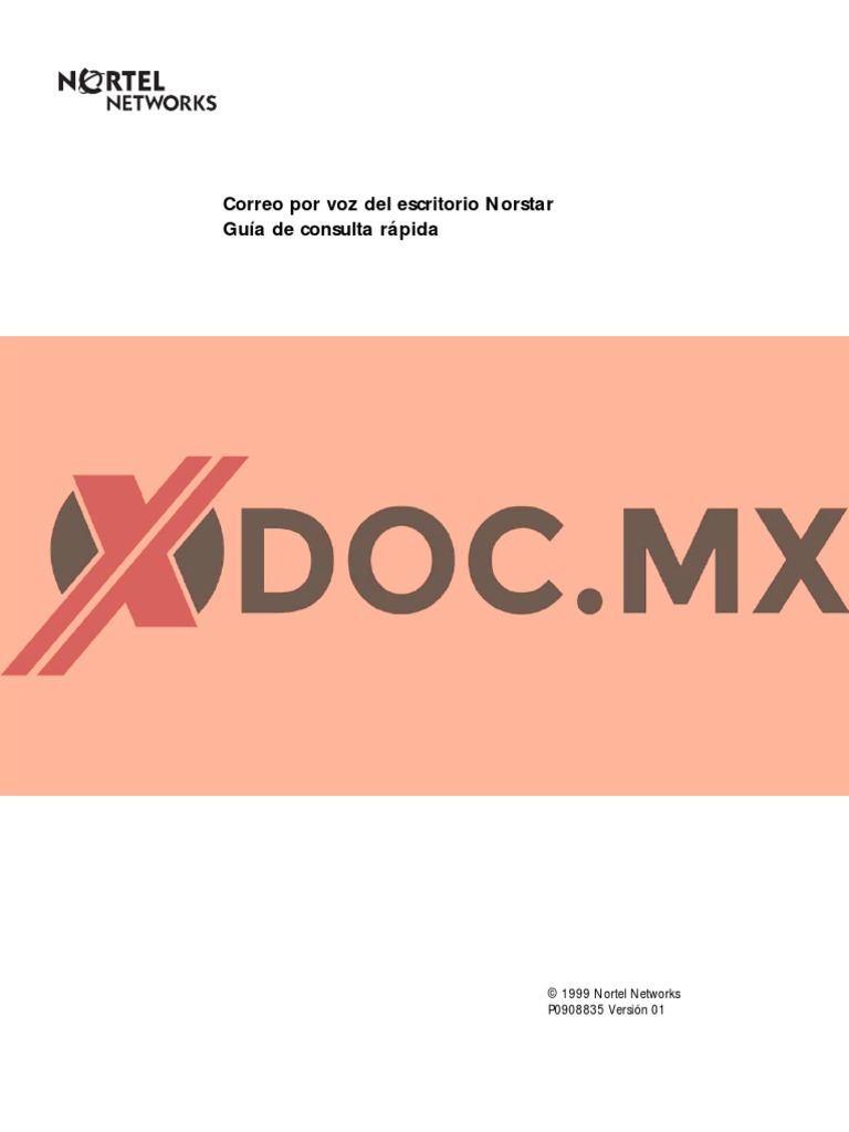 Xdoc - MX Correo Por Voz Del Escritorio Norstar Guia de | PDF | Microsoft Windows | Software