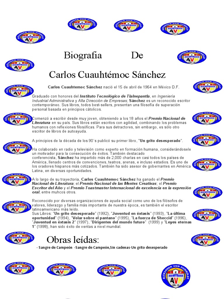 Biografia de Carlos Cuauhtemoc Sanchez | PDF