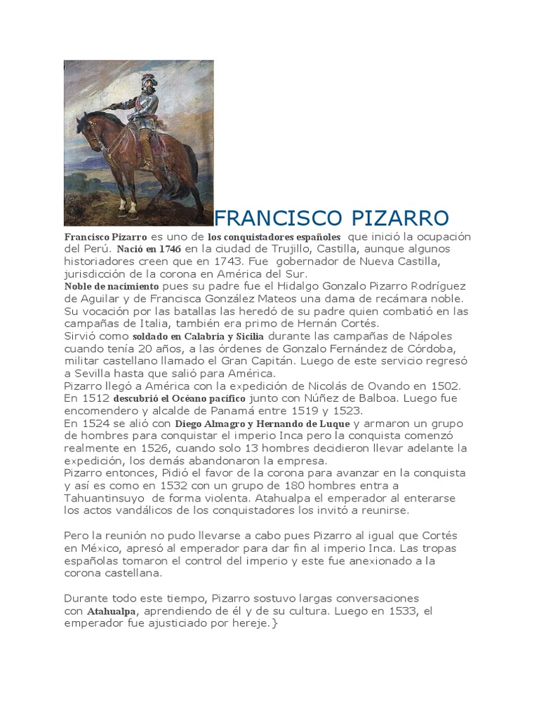 Francisco Pizarro | PDF | Francisco Pizarro | Imperio español