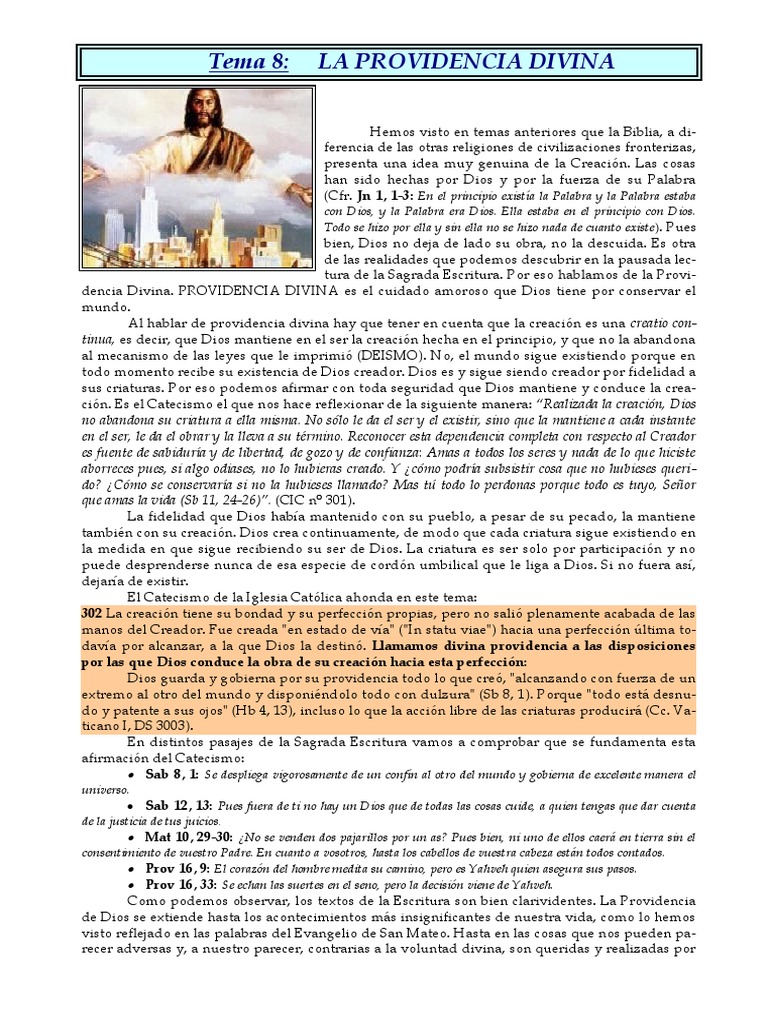 La Providencia Divina | PDF | Gracia divina | Dios