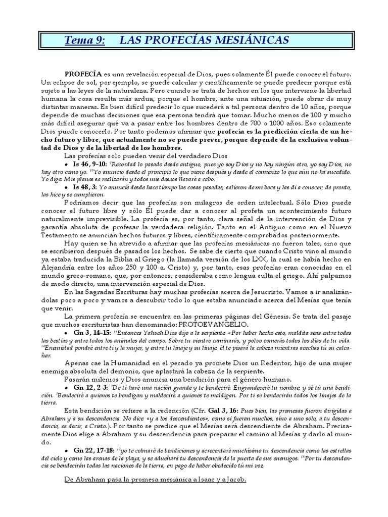 Las Profecías Mesiánicas | PDF | Jesús | David