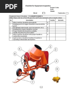 Inspection Checklist For BACKHOE LOADER (JCB) | PDF