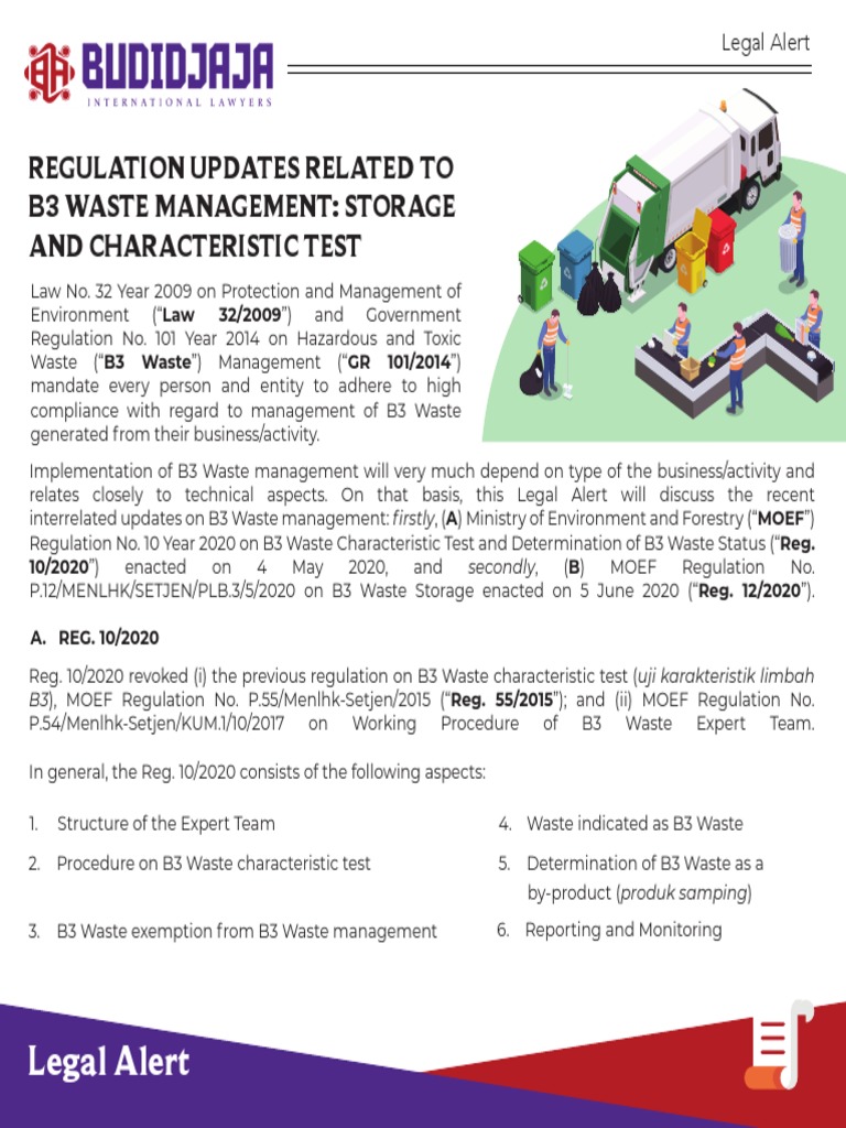 Regulation Updates Related To b3 Waste Management Storage and ...