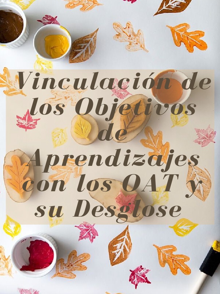 Vinculación de Los Objetivos de Aprendizaje y Objetivos Transversales ...
