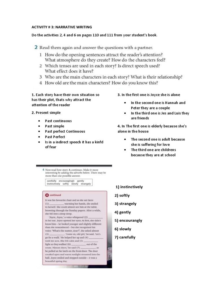 Activity 3 Narrative Writing | PDF