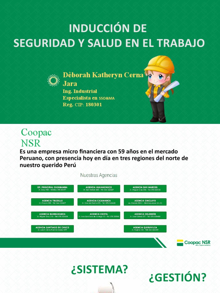 Inducción de Seguridad Salud Coupacional y Medio Ambiente | PDF | Riesgo | Seguridad y salud ...