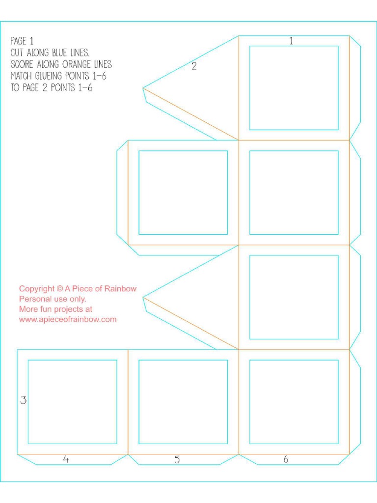 Paper Star Lantern Template Apieceofrainbowblog 5 Files Merged | PDF