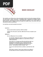 BDSM Checklist | PDF | Bdsm
