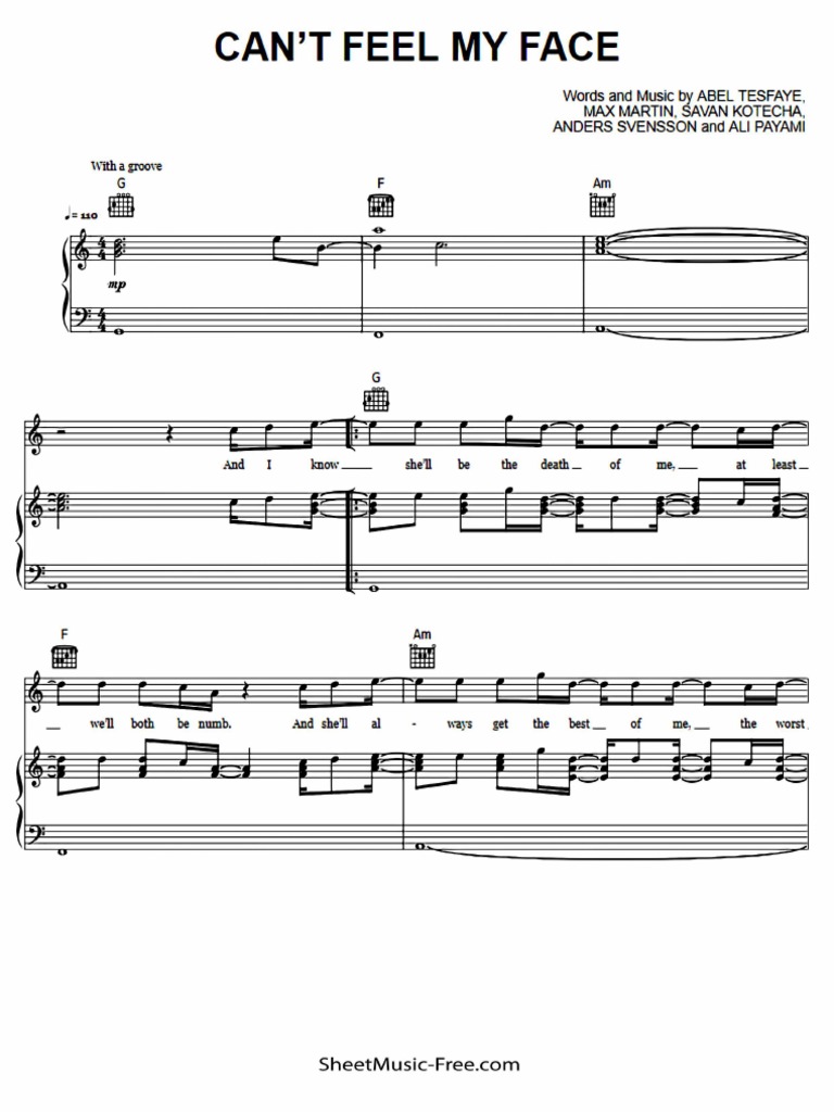 Can't Feel My Face | PDF