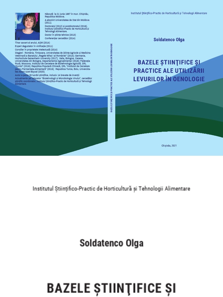 Bazele Știinţifice Și Practice Ale Utilizării Levurilor În Oenologie | PDF