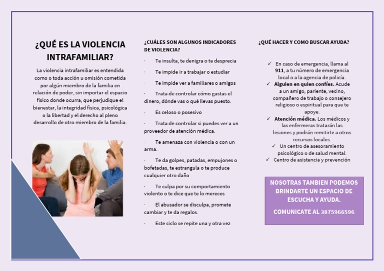 Folletos Violencia Intrafamiliar | PDF | Violencia | Violencia doméstica