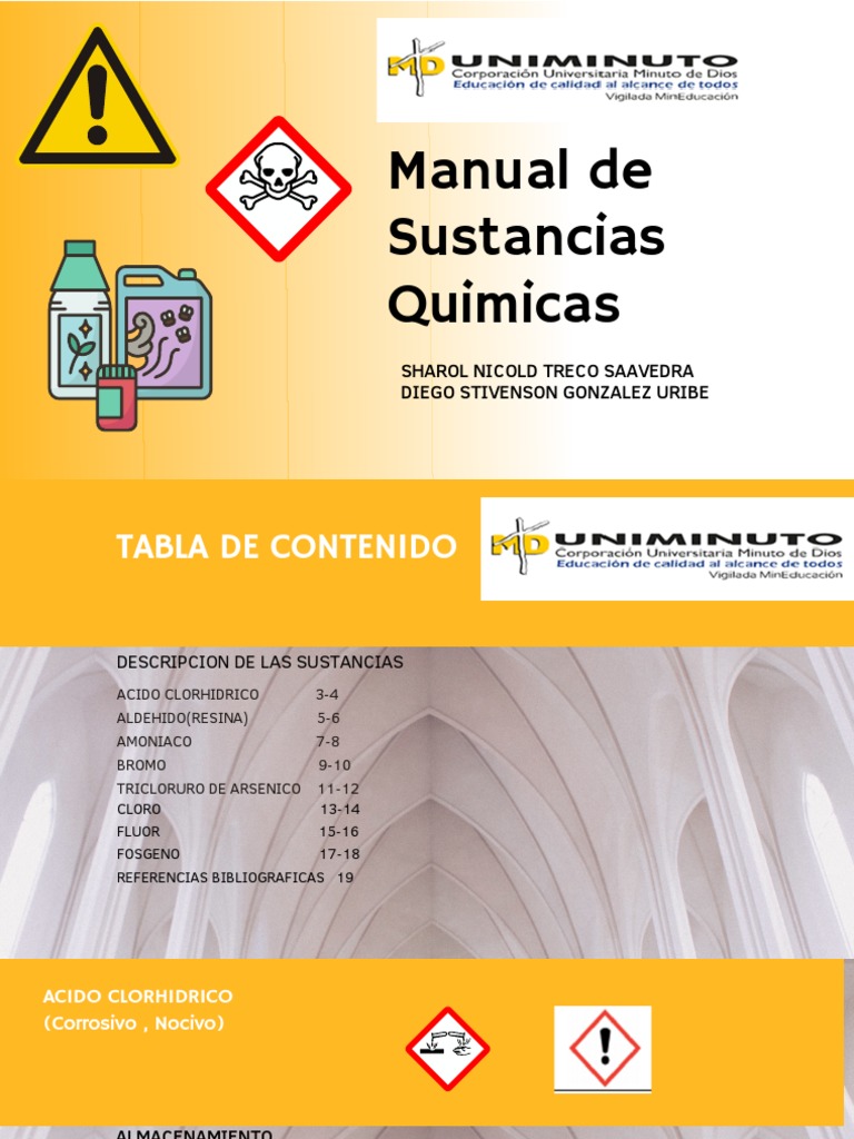 Manual de Sustancias Quimicas | PDF | Ácido clorhídrico | Amoníaco