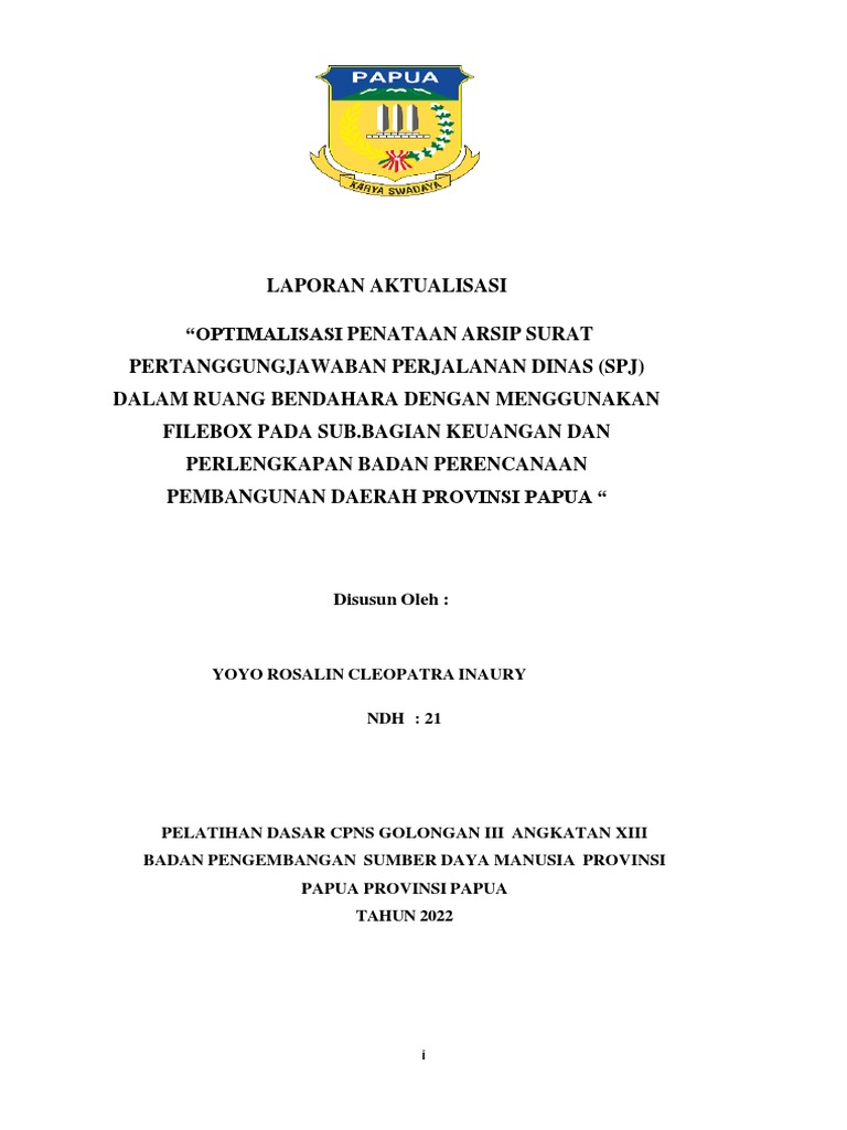 Optimalisasi Arsip SPJ di Papua | PDF