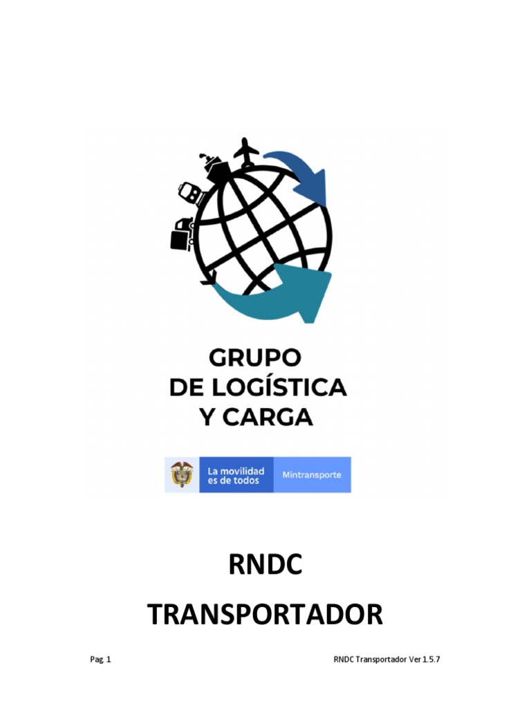 RNDC Transportador: Consulta y Firma de Manifiestos | PDF | Aplicación ...