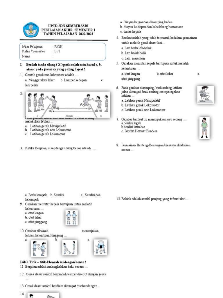 Soal Pas Pjok Kelas 2 | PDF