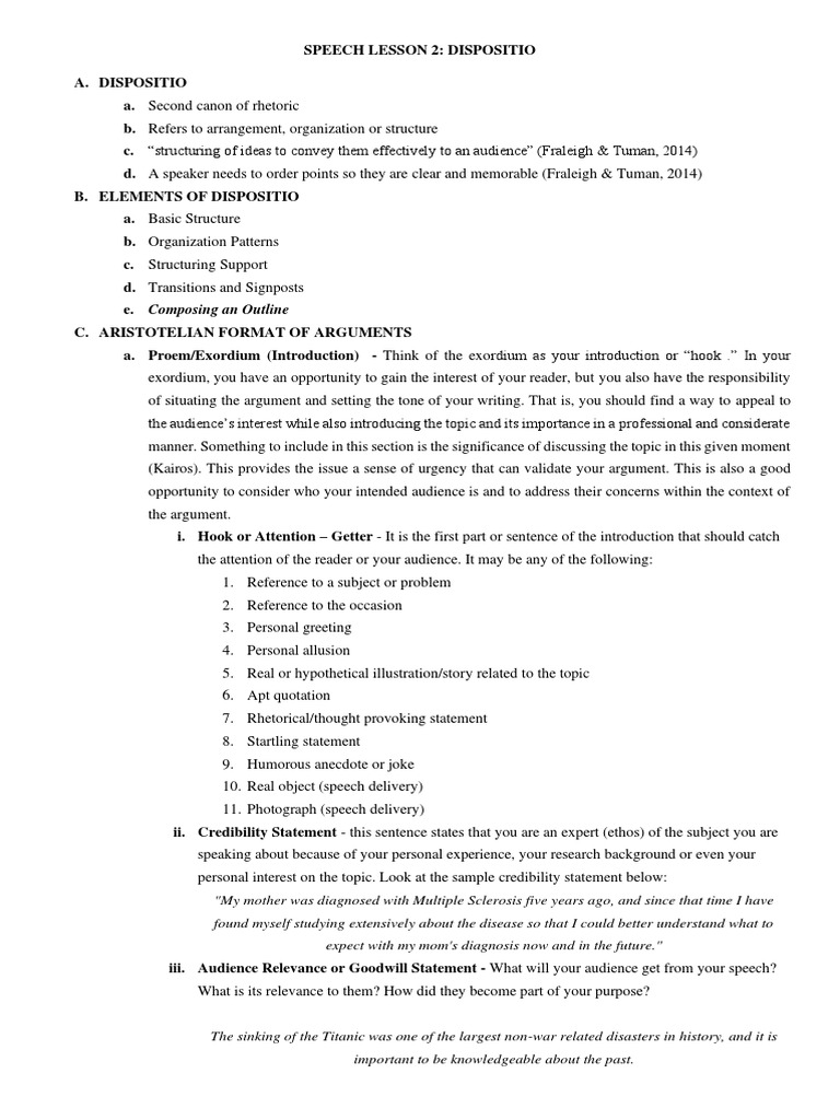Speech Lesson 2 Dispositio Lms | PDF | Cannabis (Drug) | Taxes
