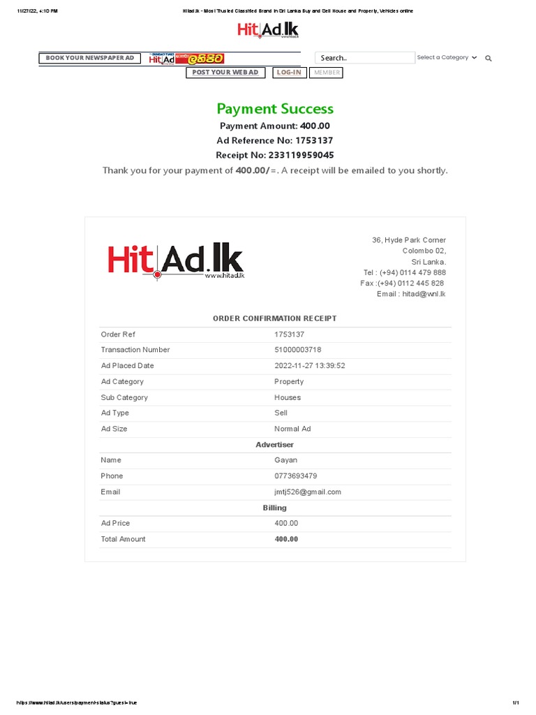 Hitad - LK - Most Trusted Classified Brand in Sri Lanka Buy and Sell ...