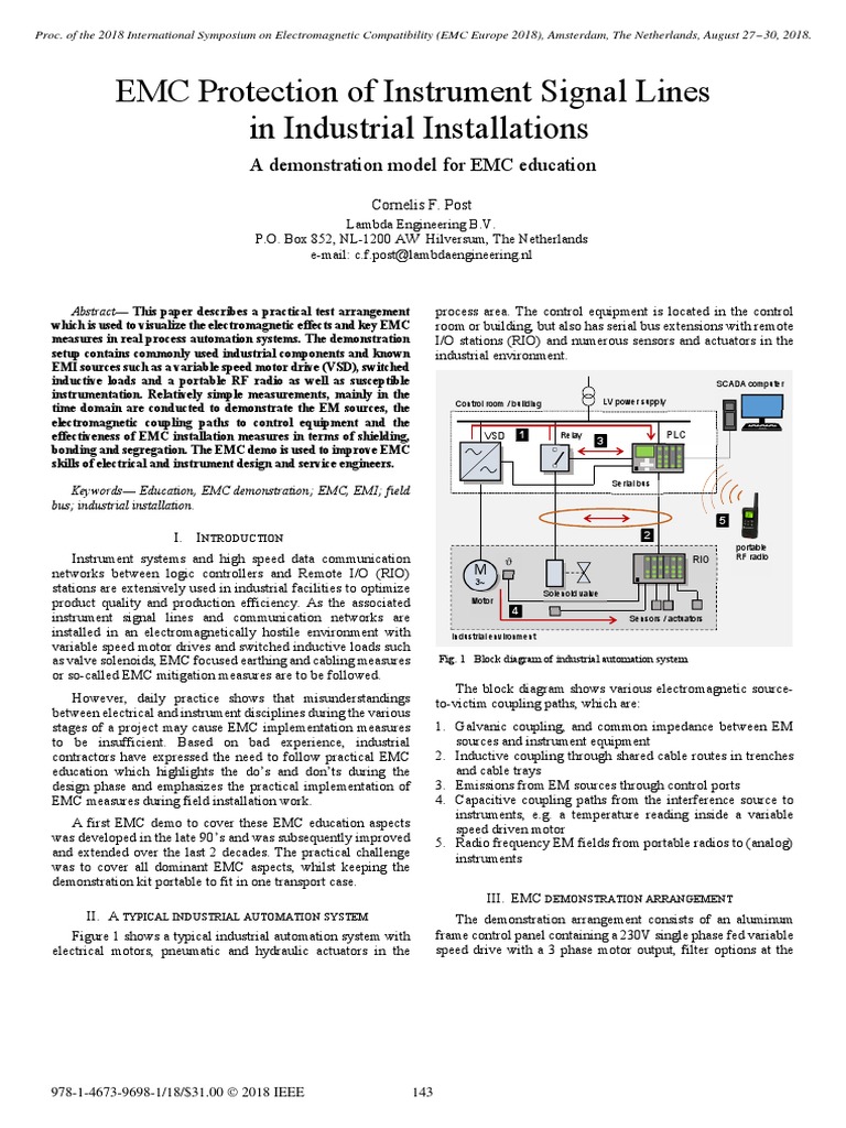 EMC Protection of Instrument Signal Lines | PDF | Electromagnetic ...