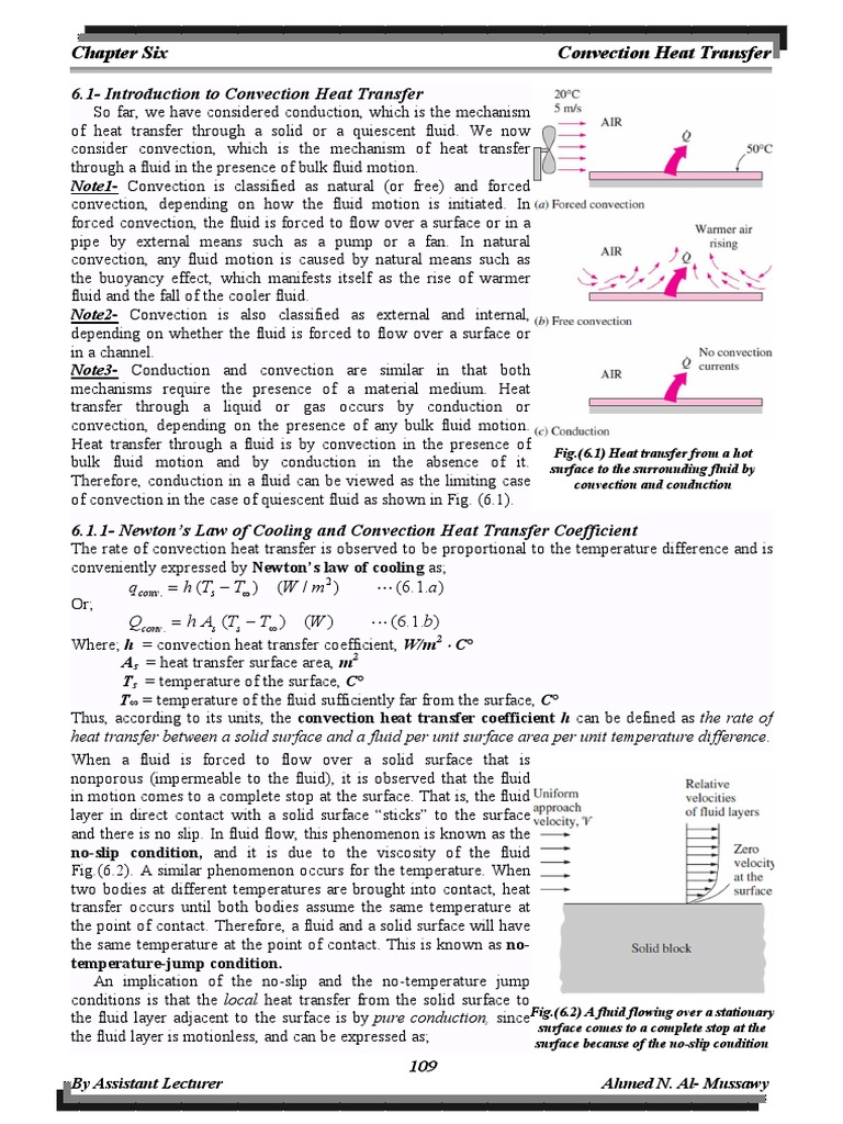 Chapter Six Convection Heat Transfer | PDF | Boundary Layer | Fluid Dynamics