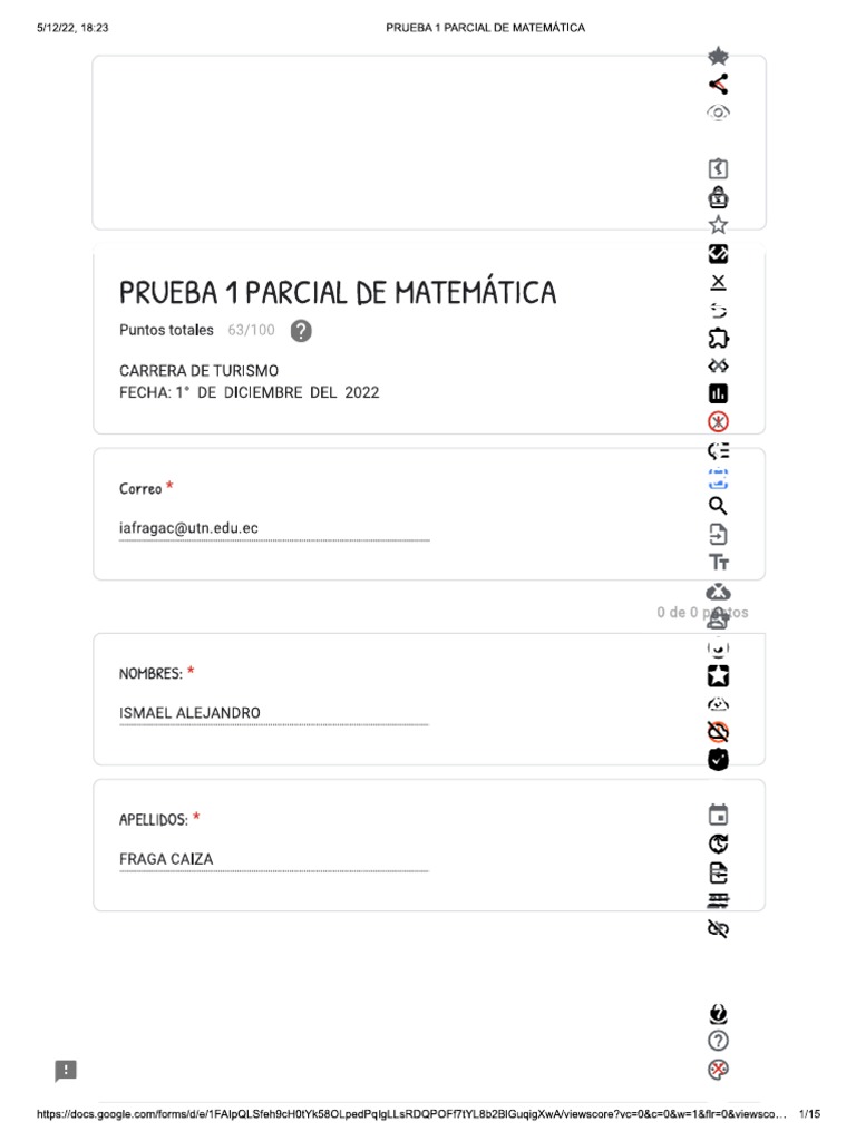 Examen Matematica P1 | PDF