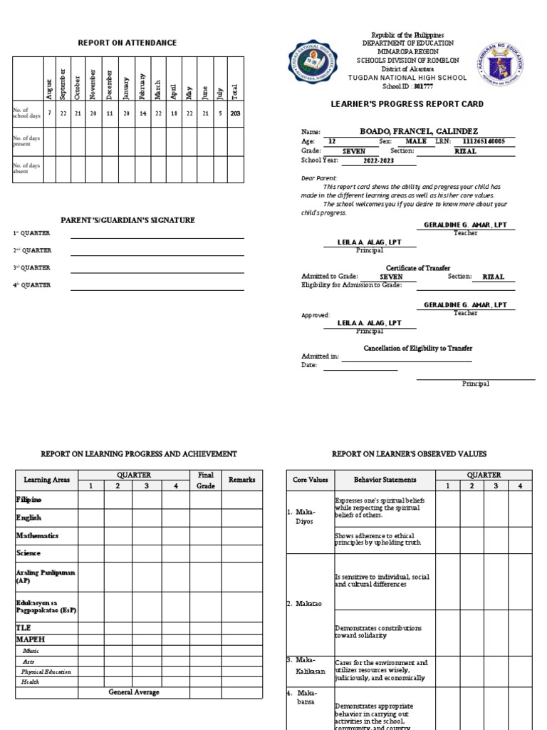 SF9 2022 2023 | PDF | Cognition | Psychology