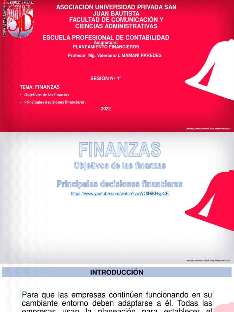 SESION 1º Planeamiento Financiero | PDF | Planificación | Business