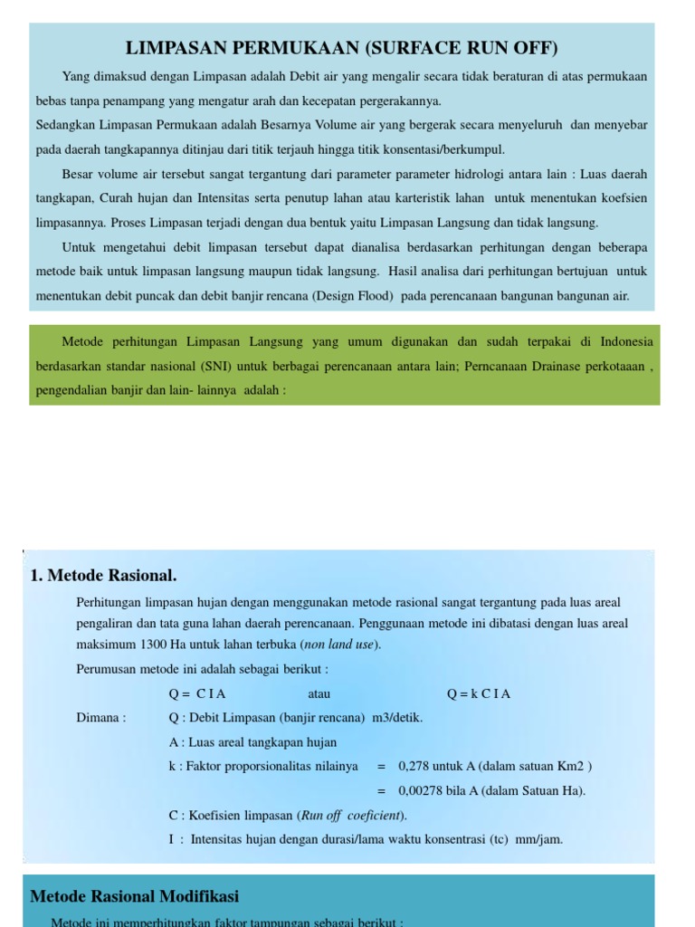 10 Limpasan Permukaan (Direct Run Off) | PDF