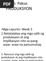 Detailed Lesson Plan For Araling Panlipunan - Konsumo at Produksyon | PDF