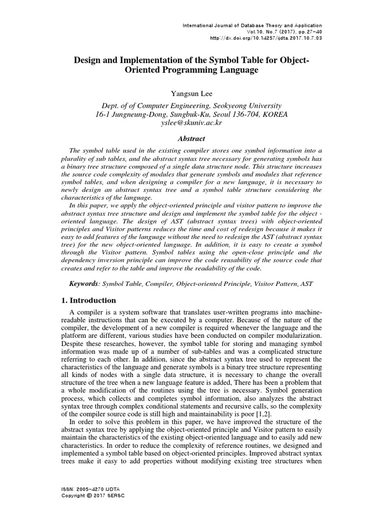 Symbol Table Implementation | PDF | Class (Computer Programming ... Symbol Table Implementation | PDF | Class (Computer Programming ...